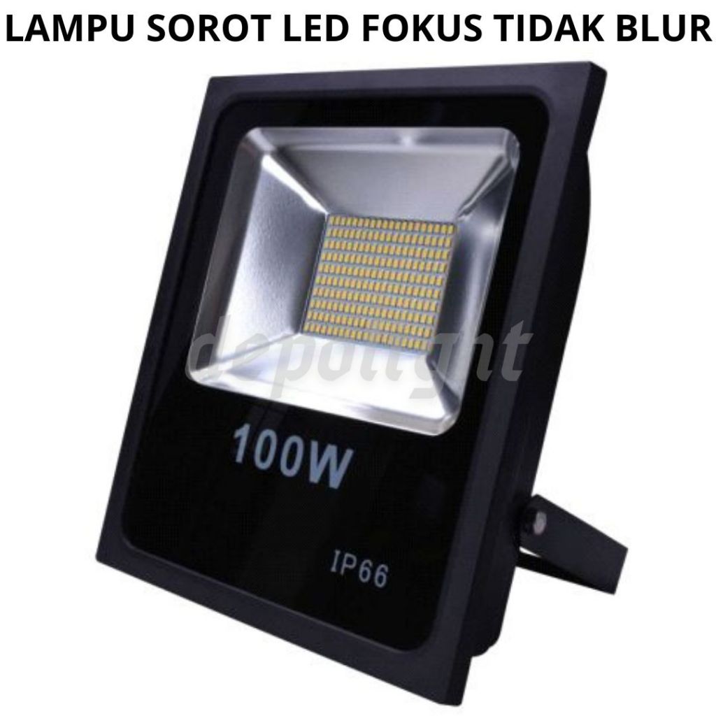 Jual Lampu Sorot LED 100 WATT Kap Halogen / Lampu Tembak Outdoor | Shopee Indonesia