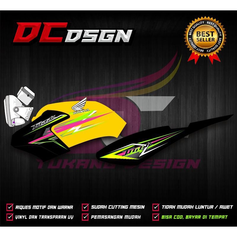 Jual Sticker striping TIGER REVO REVOLUTION transparan 01, Bisa Request ...