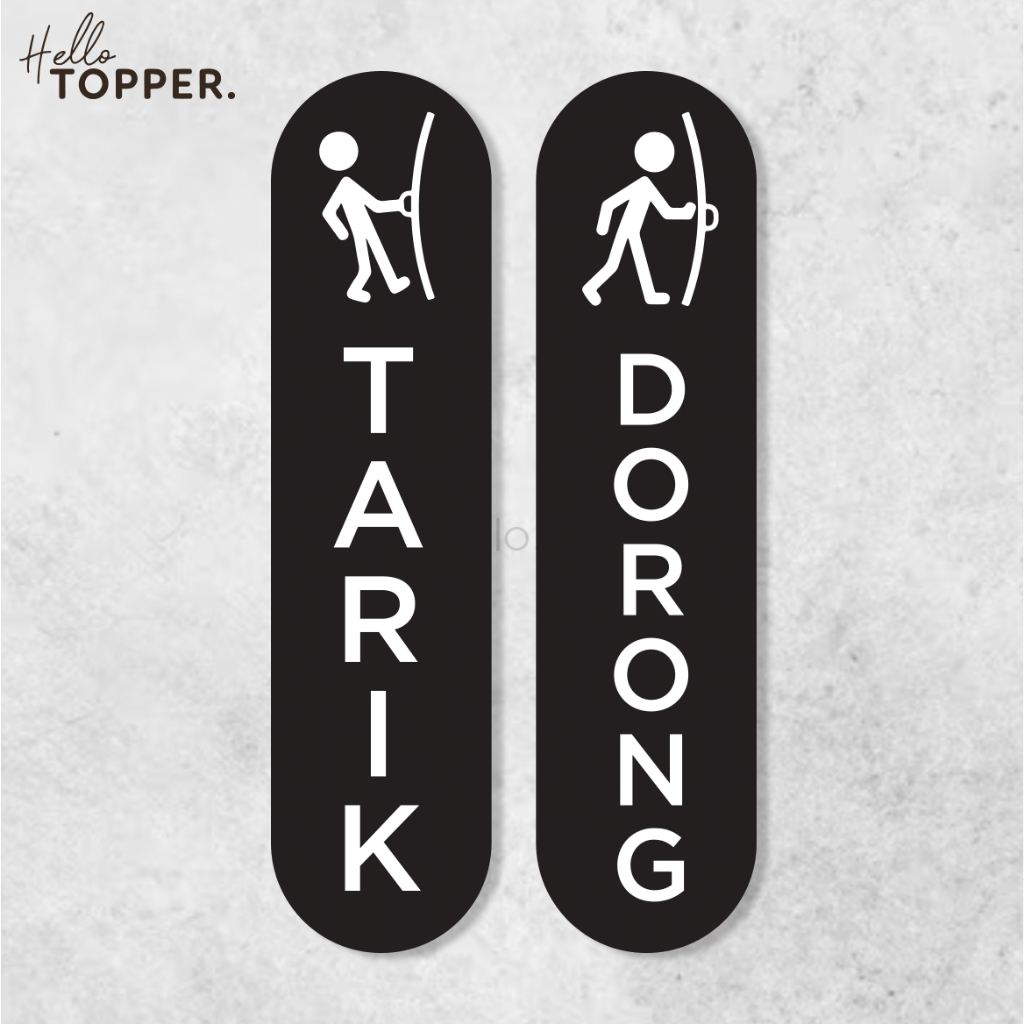 Jual Sign Push Pull Tarik Dorong Akrilik Signage Acrylic | Shopee Indonesia