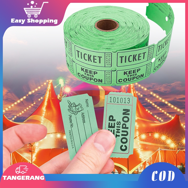 Jual 500pcs Kupon Undian Tiket Masuk Bisa Menulis Voucher Sobek ...