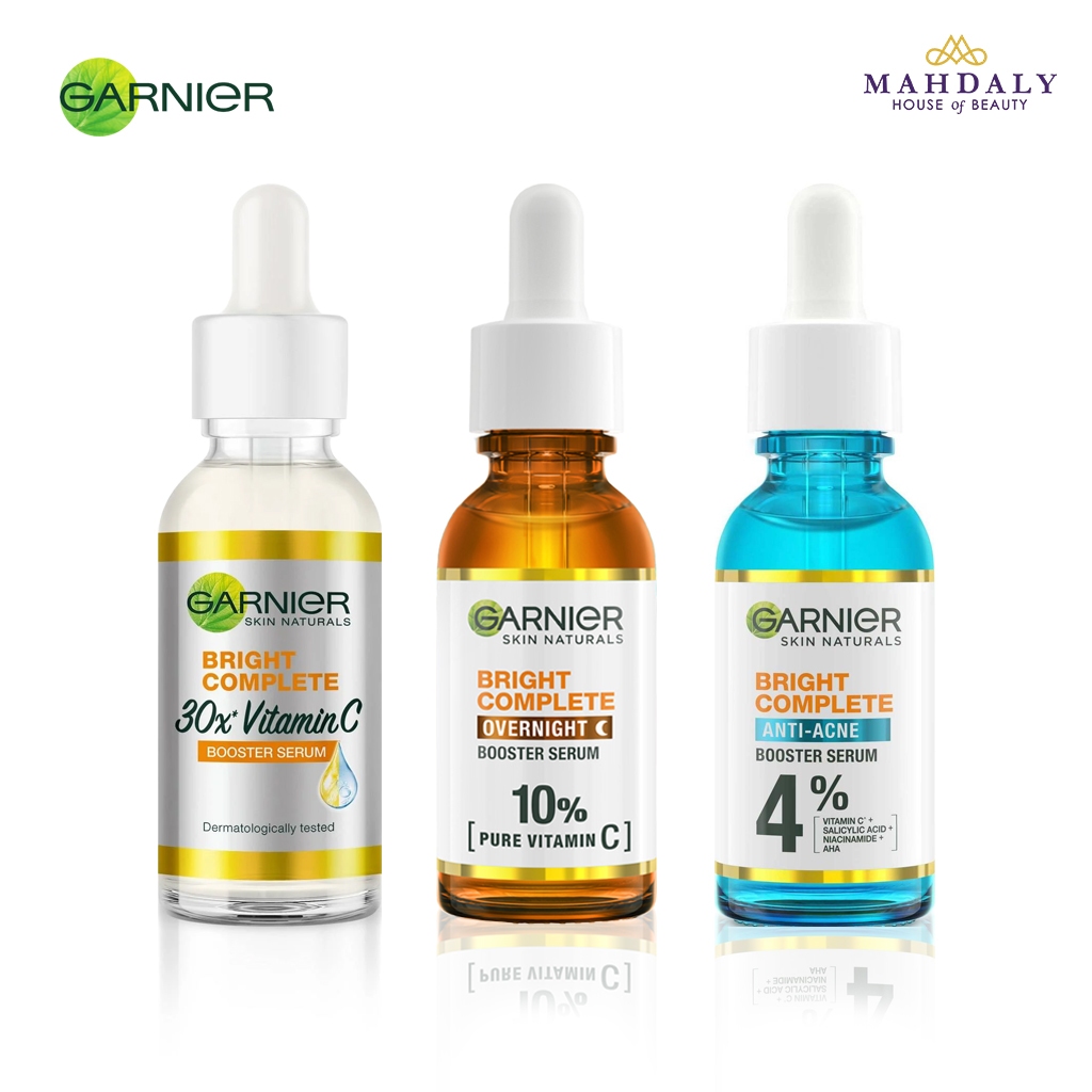 Jual GARNIER Bright Complete Vitamin C 30x & Overnight Booster Serum ...