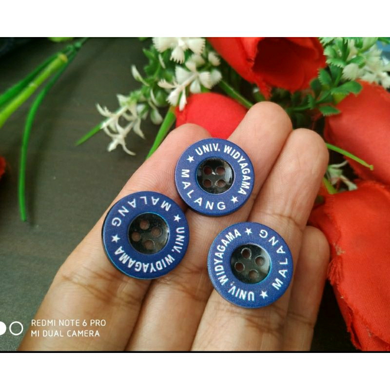 Jual Kancing Baju Custom Tulisan Merek Nama Sendiri 270pcs | Shopee ...