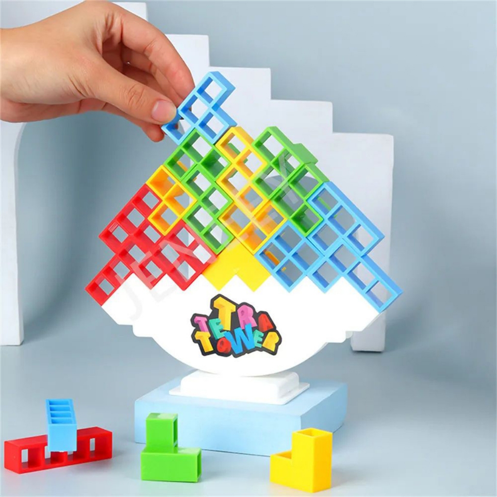 Jual Mainan Tetra Tower Block Geetoy Menara Tetris Warna-warni ...