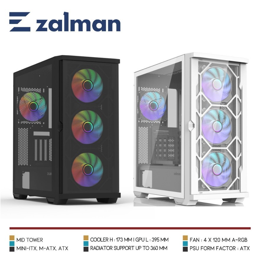Jual ZALMAN Z10 DUO - ATX Mid Tower Gaming Case | Shopee Indonesia