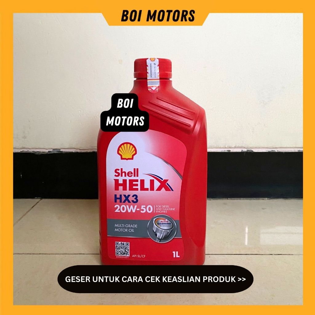 Jual 1 LITER - SHELL HELIX HX 3 SAE 20W - 50 100% ORI | Shopee Indonesia
