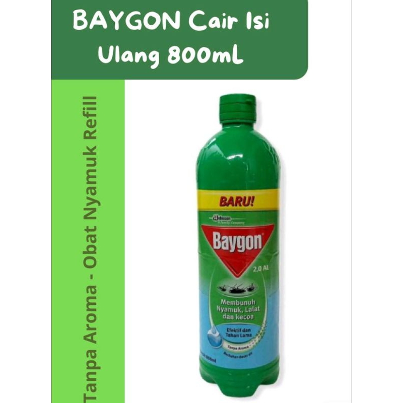 Jual Baygon Alat Pump//Reffil 175ml//Botol 400ml//Botol 800ml | Shopee ...