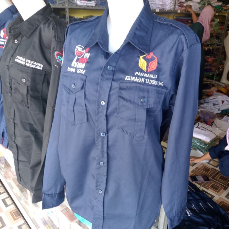 Jual kemeja pdl pdh kemeja tactical custom bordir | Shopee Indonesia