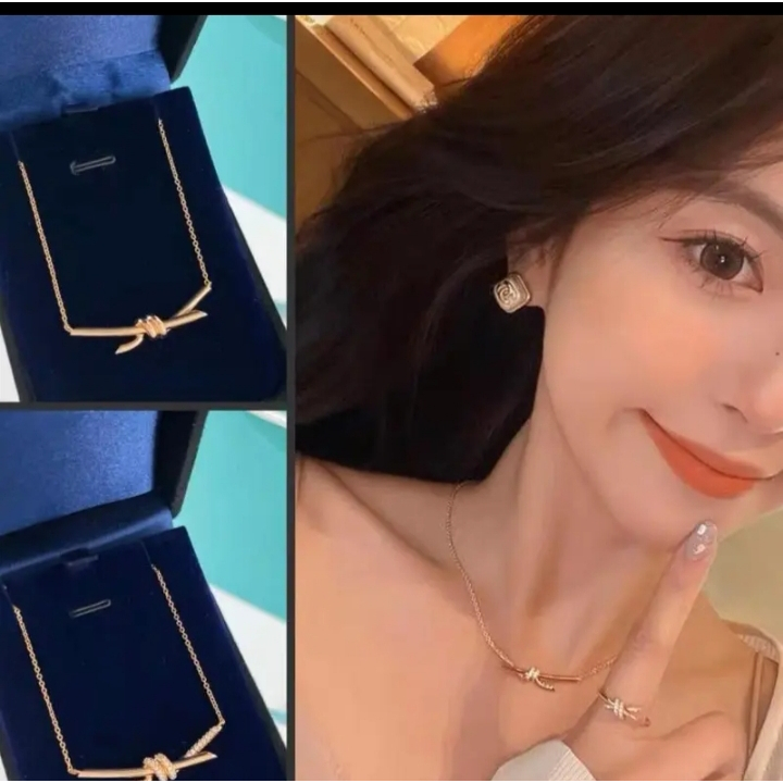 Jual Kalung Titanium Wanita Rantai Nuri Plus Liontin Terbaru Anti Karat ...