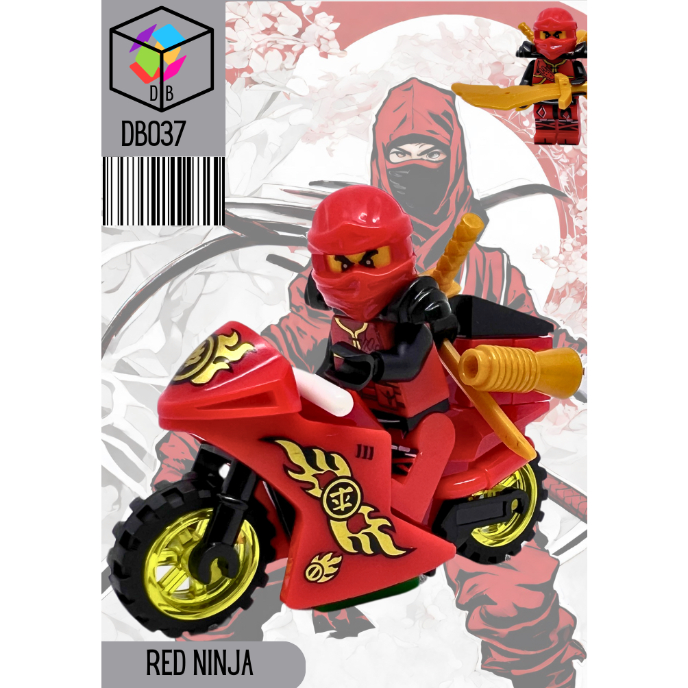 Jual Brick Minifigure Ninja Go Ninjago Red Motor Kai Merah Fire Api ...