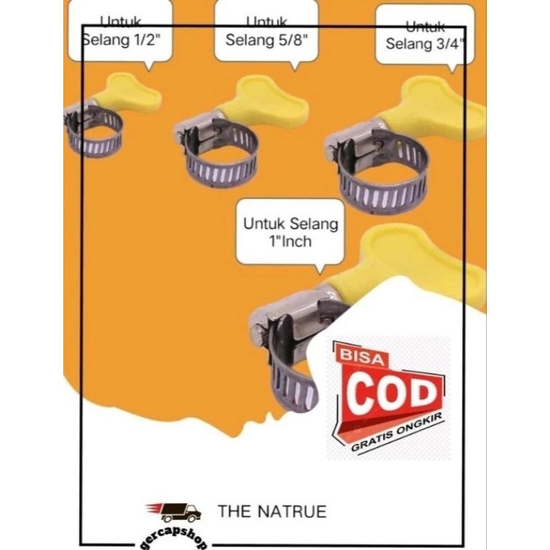 Jual klem selang air putaran kupu kupu gampang easy kuping pipa water ...
