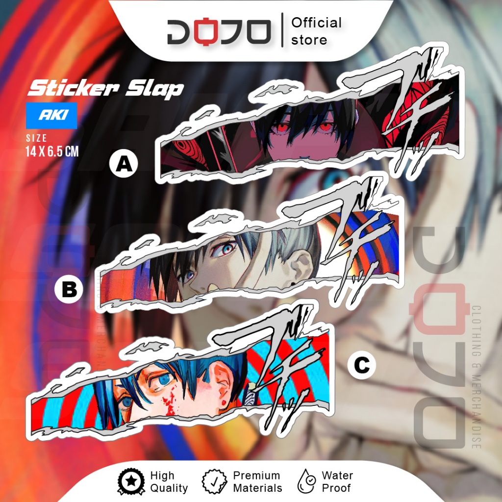 Jual Sticker VINYL anime Chainsaw man makima denji power kombeni aki ...