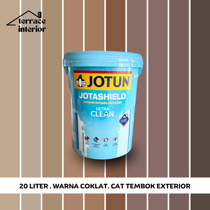 Jual Cat Tembok Jotashield Ultra Clean Jotun warna Coklat 20 L | Shopee ...