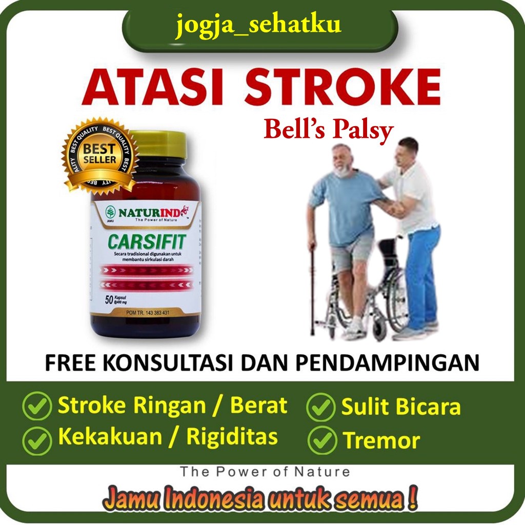 Jual Obat Herbal Stroke Ringan Struk bell's palsy Carsifit Naturindo ...