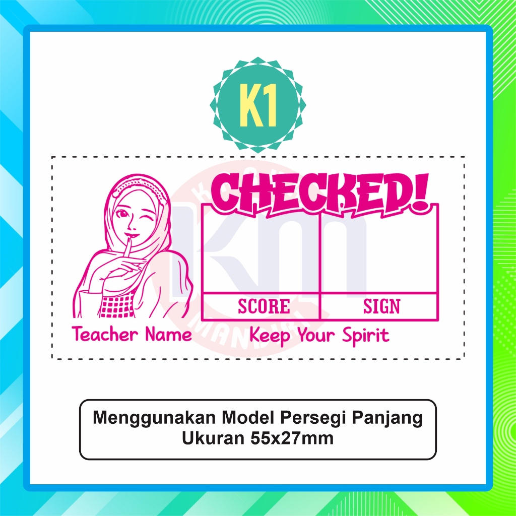 Jual Stempel Nilai Guru Stempel Checked Stempel Reward BISA CUSTOM SUKA ...