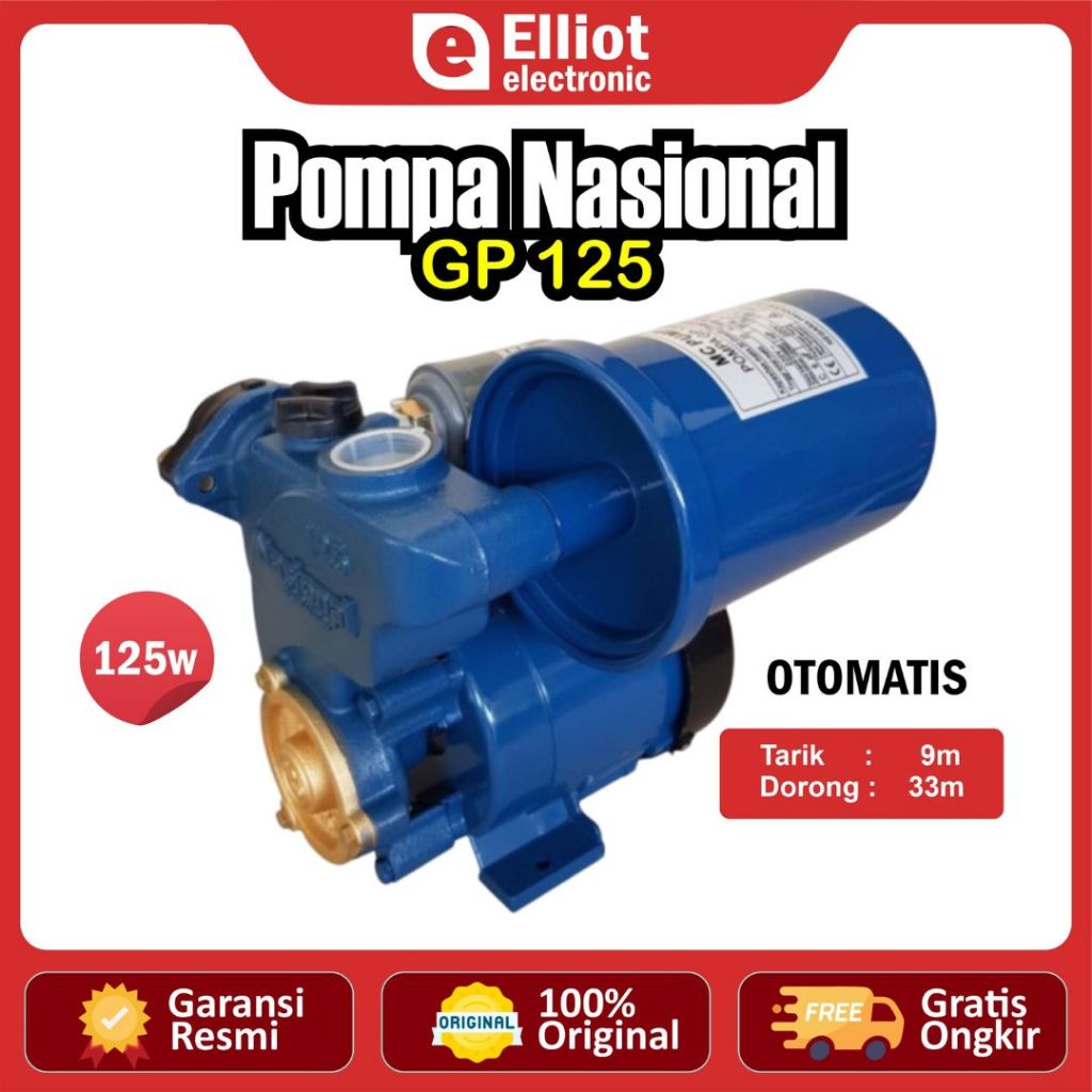 Jual Pompa Air Otomatis Nasional GP 125 - 125 Watt - Sumur - Pam ...