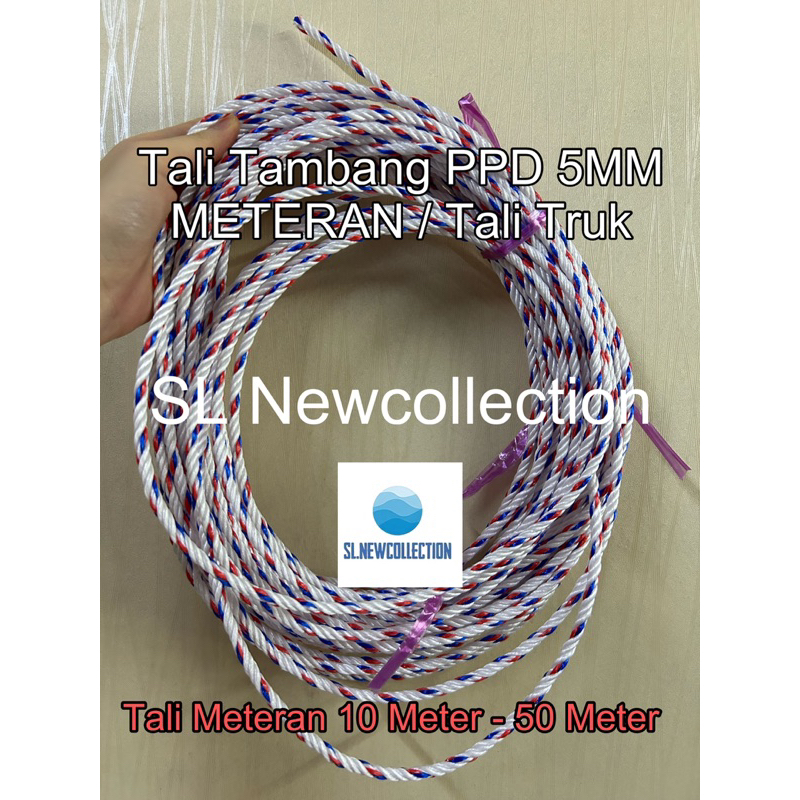 Jual TALI TAMBANG 5 MM PPD ( 10 METER - 50 METER ) / TALI TAMBANG COD ...