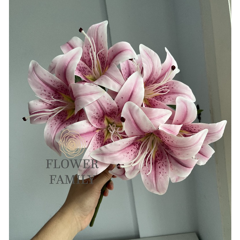Jual Flower Family - [7 Cabang] LILY Grade A Premium Latex Artificial ...