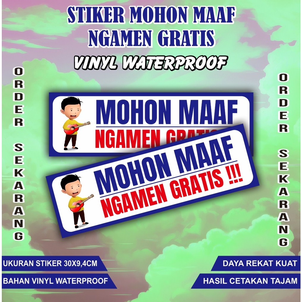 Jual Stiker mohon maaf ngamen gratis - stiker ngamen gratis - stiker ...