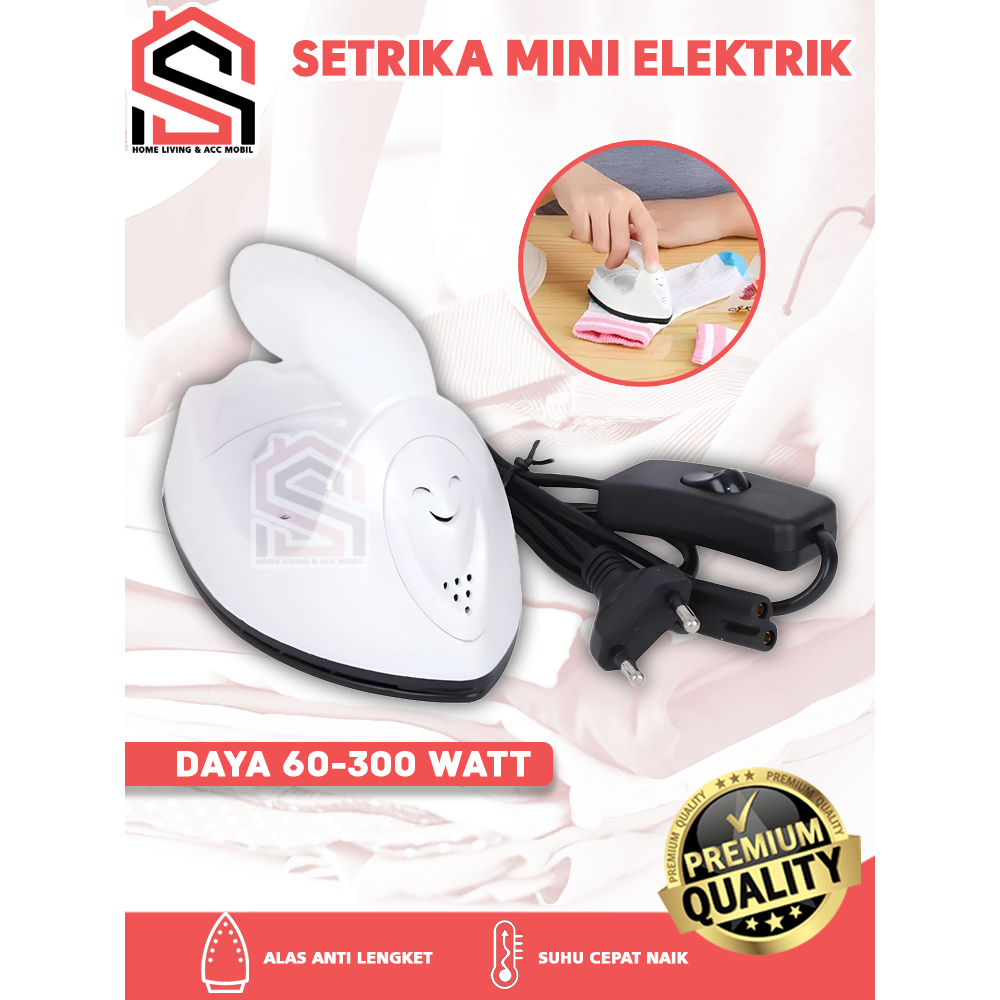 Jual Setrika Mini Elektrik Portable Travelling Mode / Setrika PERLER ...