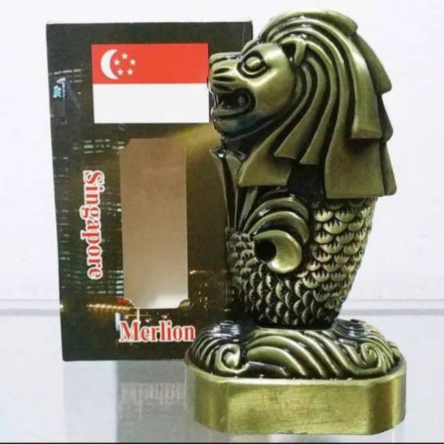 Jual Miniatur Menara Patung Merlion Singapore Monumen Negara Singapore ...