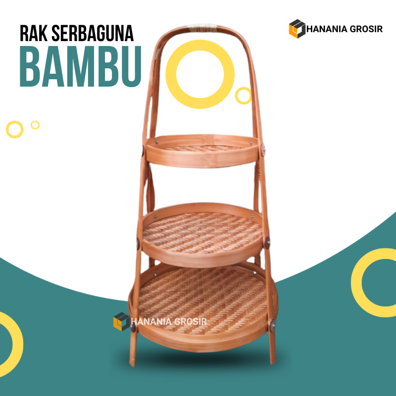 Jual Rak Bawang Bambu Bulat Rak Bumbu susun Rak Anyaman Bambu | Shopee ...