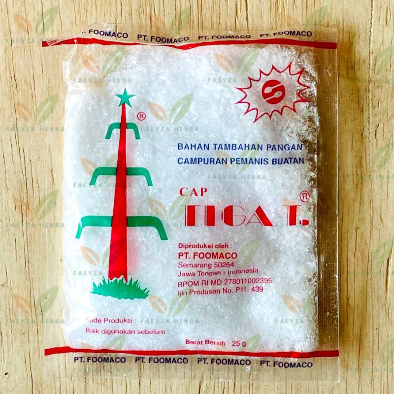 Jual 25gr Sari Manis Pemanis Buatan Original cap TIGA T / 3T / Sodium ...
