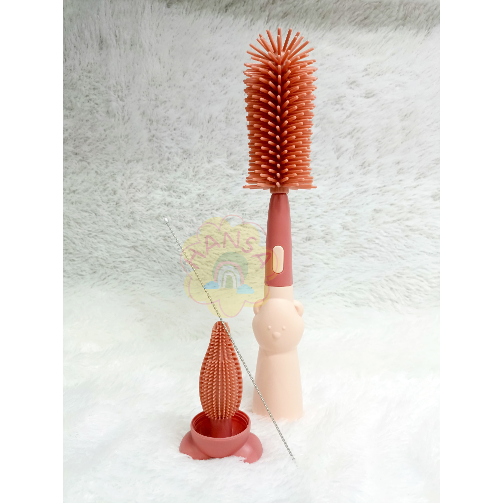 Jual Sikat Botol Set 3 in 1 Sikat Cuci Botol Bayi Silicon Portable ...