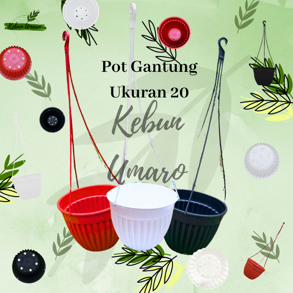 Jual Pot Gantung Ukuran 20 / Pot Gantung Ruplas / Pot Tanaman / Pot ...