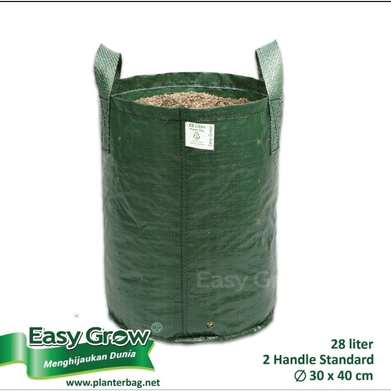 Jual Planter Bag 28 Liter Hijau Easy Grow 2 handle | Shopee Indonesia