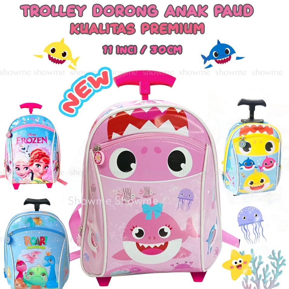 Jual Tren CodeJ4v9U SHOWME TAS TROLI TROLLEY DORONG ANAK SEKOLAH PAUD ...