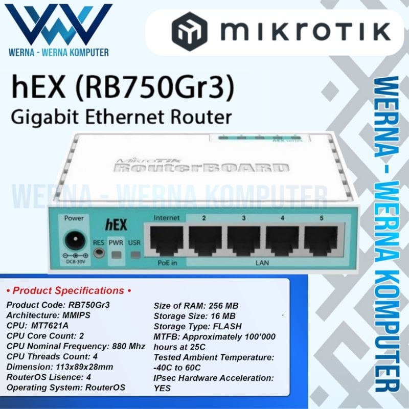 Jual MIKROTIK (hEX) RB750Gr3 ROUTER MIKROTIK RB 750 GR3 HEX / RB 750GR3 ...