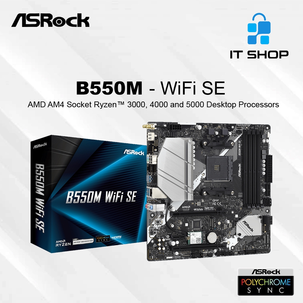 Jual Motherboard Asrock B550M WiFi SE - AMD AM4 | Shopee Indonesia
