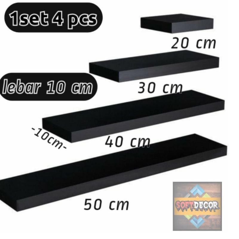 Jual set 5 pcs lebar 10 cm rak dinding minimalis | Shopee Indonesia