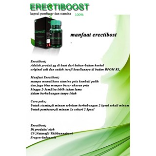 Jual erectibost kapsul pembesar penis obat kuat pria tahan lama stmina asli laki isi 30 kapsul ...