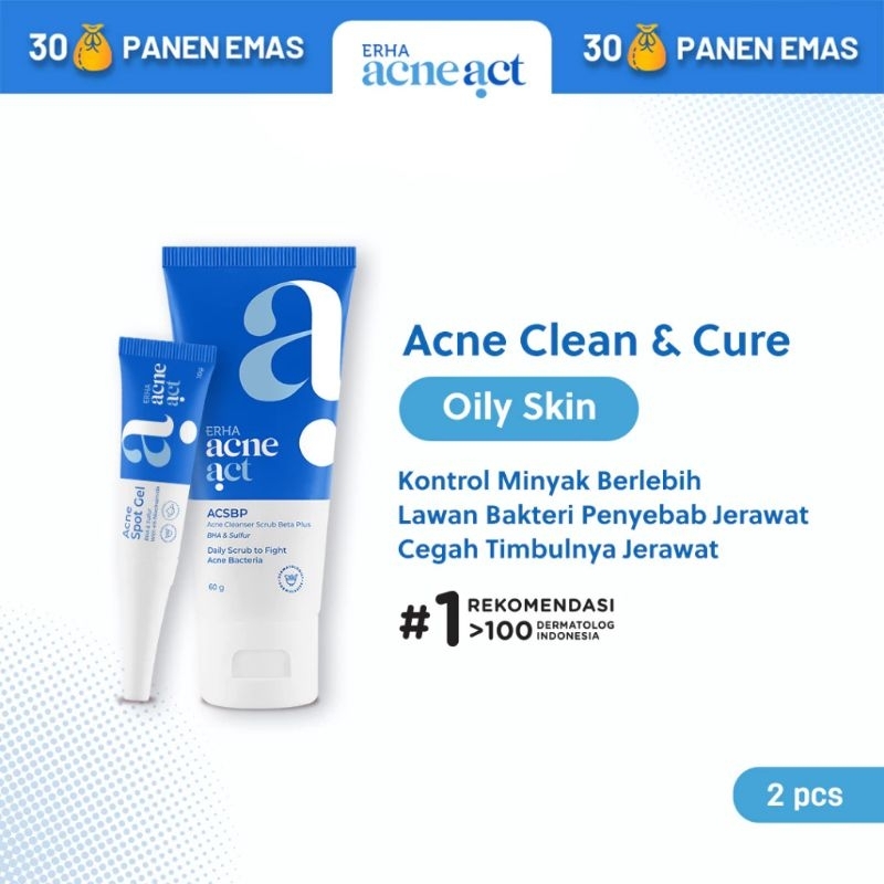 Jual ERHA Acne Cleanser & Cure Set - Perawatan untuk kulit Berjerawat ...