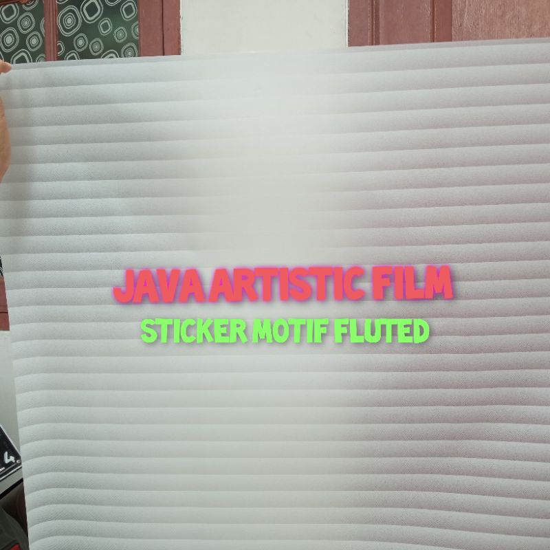Jual sticker kaca jendela motif fluted/sticker sandblast motif garis ...
