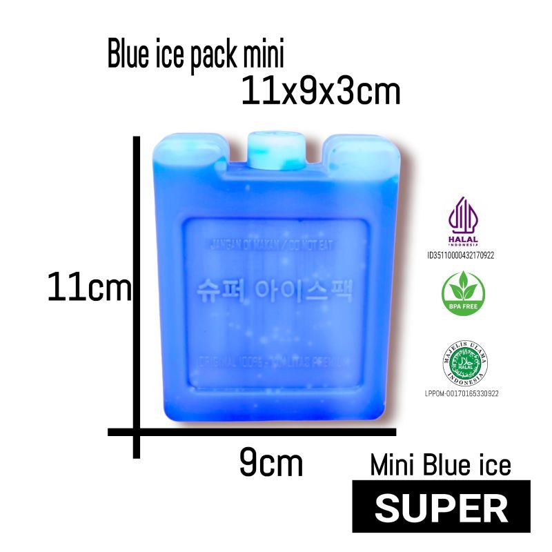Jual ice pack mini 9 x 11cm kecil kotak blue ice gel thermafreeze ice ...