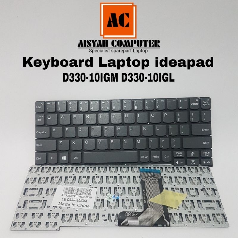 Jual Keyboard Laptop ideapad D330-10IGM D330-10IGL - Grey | Shopee ...