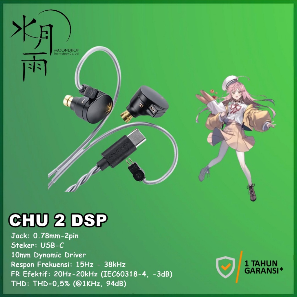 Jual Moondrop Chu 2 DSP in-Ear Monitors Type-C Plug With Mic Chu2 Chu ...