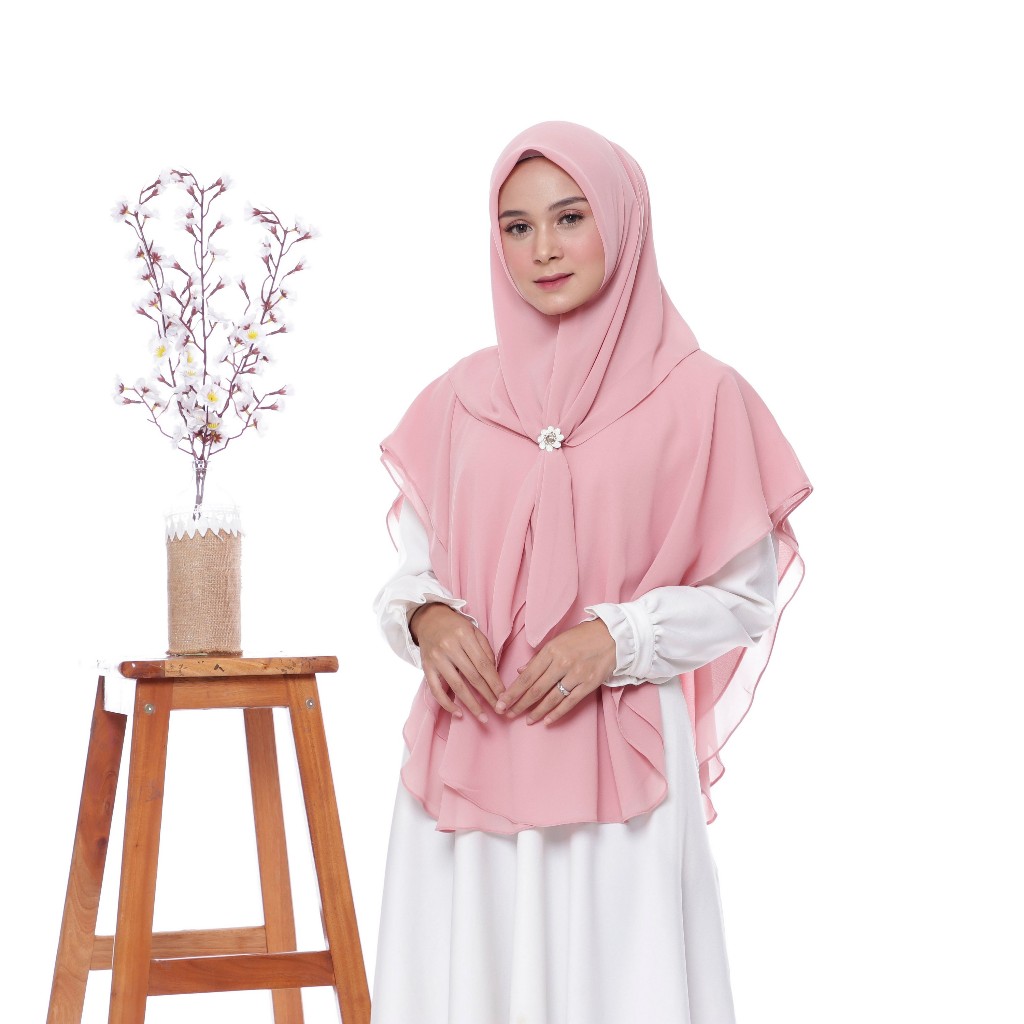 Jual Khimar Salma Premium Babydoll Yaumi Hijab | Trendy dan Syar'i | Khimar Segi Empat Multi ...