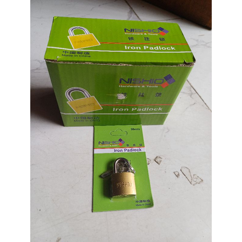 Jual 1 box (12pcs) gembok kuning 20mm gembok koper tas grosir | Shopee ...