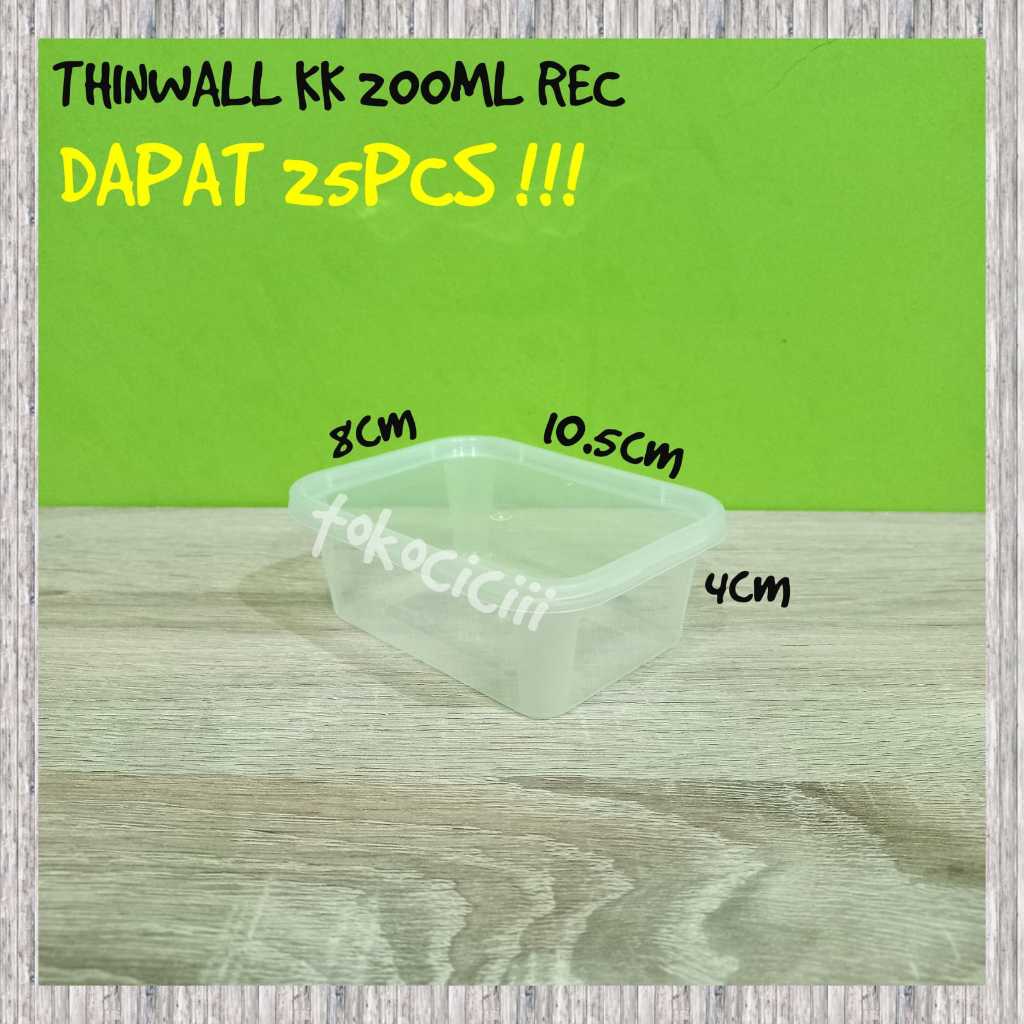 Jual Thinwall food container 200ml kotak/Tempat penyimpanan makanan/Cup ...