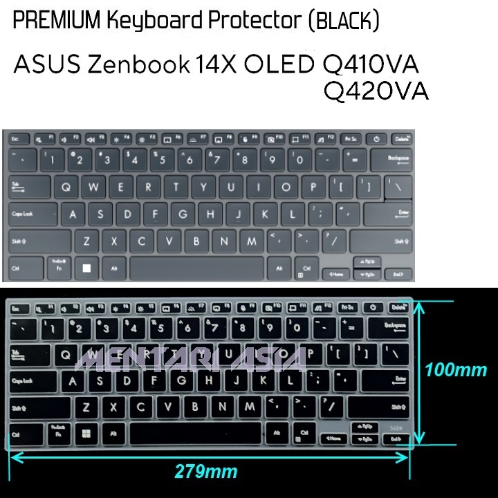 Jual Keyboard Protector ASUS ZenBook 14X OLED Q410 Q420 - Premium BLACK | Shopee Indonesia
