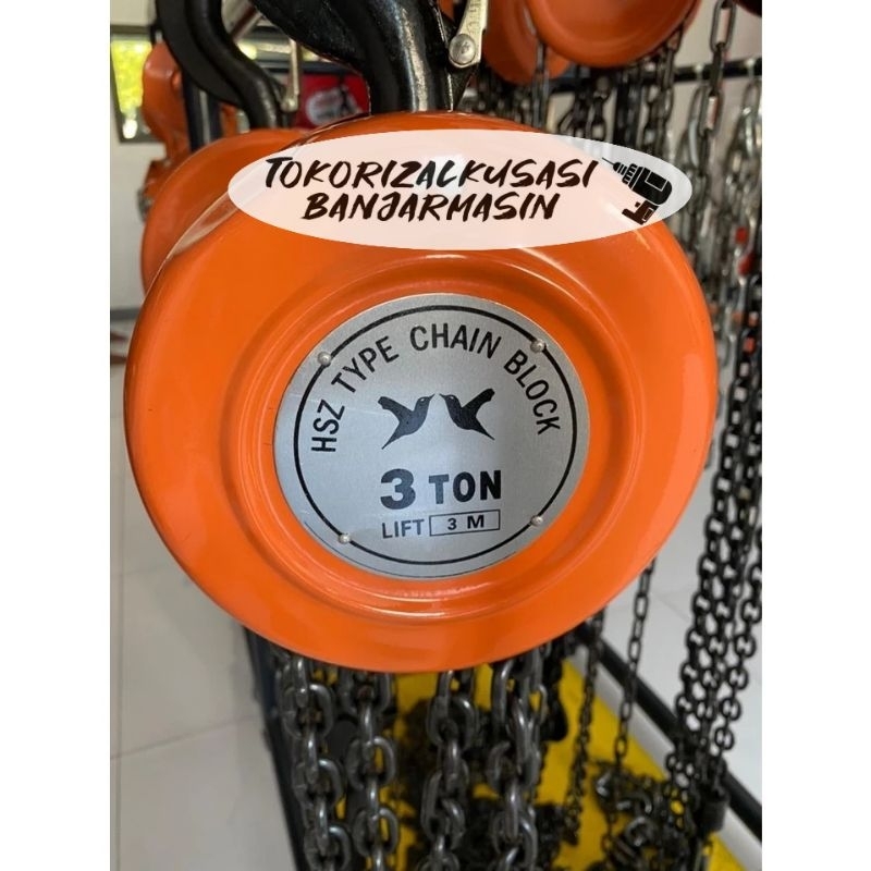 Jual Chain block 3 ton X 3 meter CAP BURUNG/ takal / kerekan manual ...
