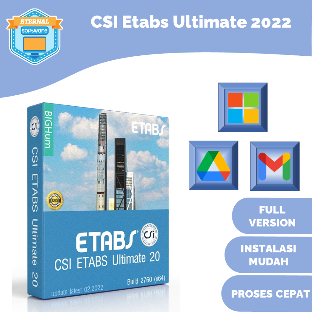 Jual CSI Etabs Ultimate 2022 Full Version Aplikasi Windows Arsitek Full ...