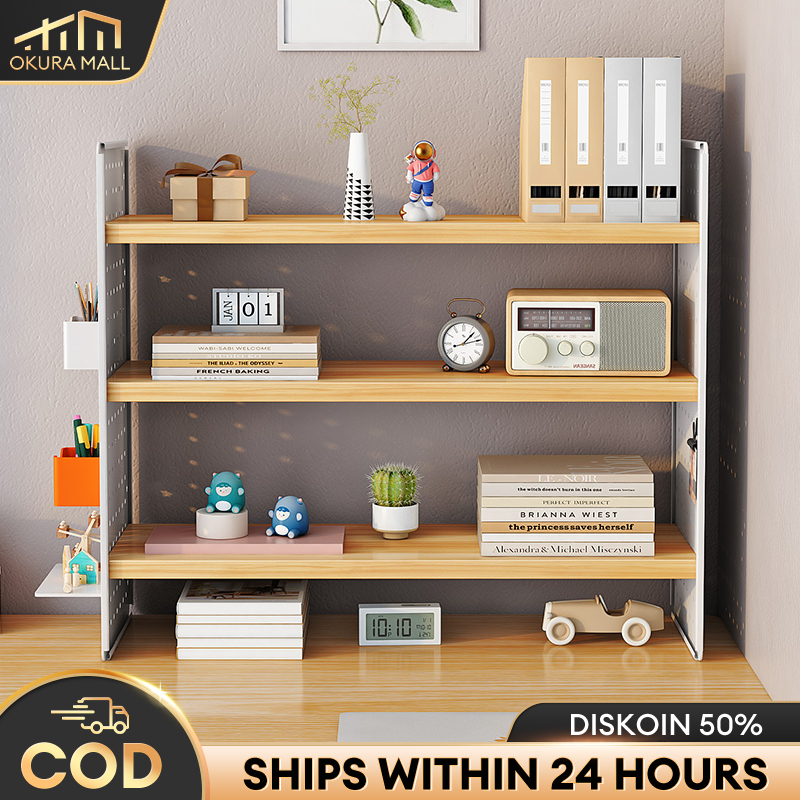 Jual Rak Buku Desktop Rak Meja Stationery Desktop Storage Rak Buku Meja ...