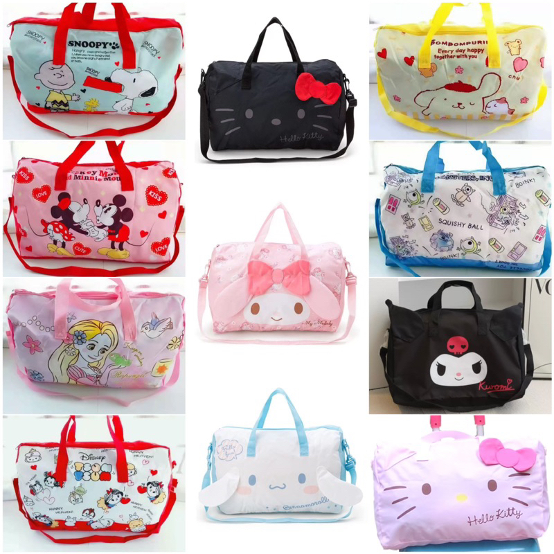 Jual kawaii sanrio disney travel foldable bag tas lipat tambahan koper ...