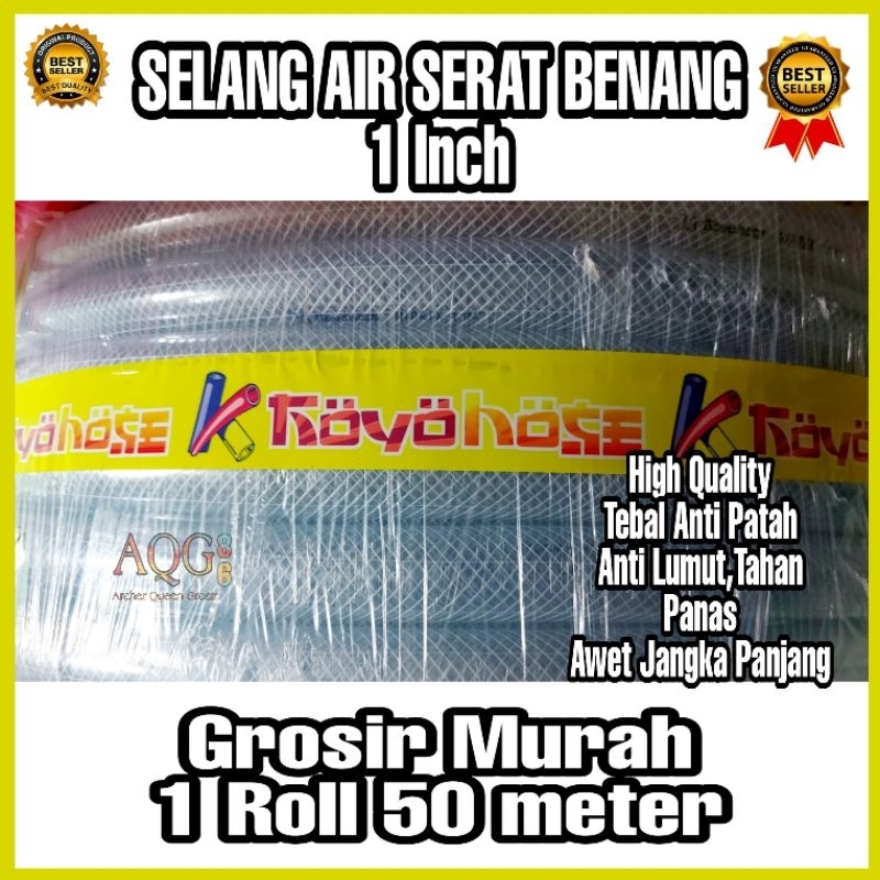 Jual SELANG AIR BENANG 1 INCH TEBAL 3MM KOYOHOSE HIPREX HARGA 1 ROLL 50 METER | Shopee Indonesia