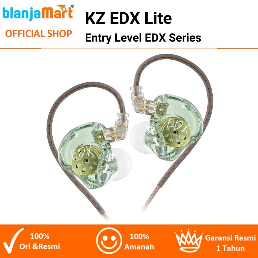 Jual KZ EDX Lite In Ear Earphone Single DD with MIC - Garansi Resmi ...