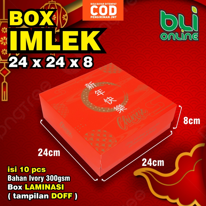 Jual Box IMLEK 24 x 24 x 8 / Kardus CNY / Hampers Imlek / Kotak Imlek ...